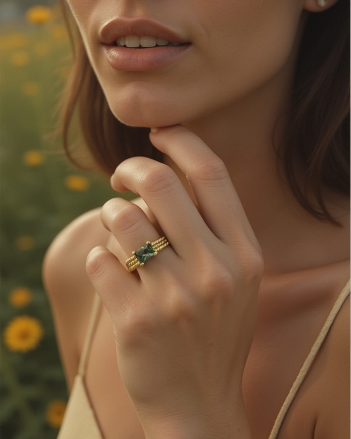 Ivy Ring - Olive Smoke – Rune and Light