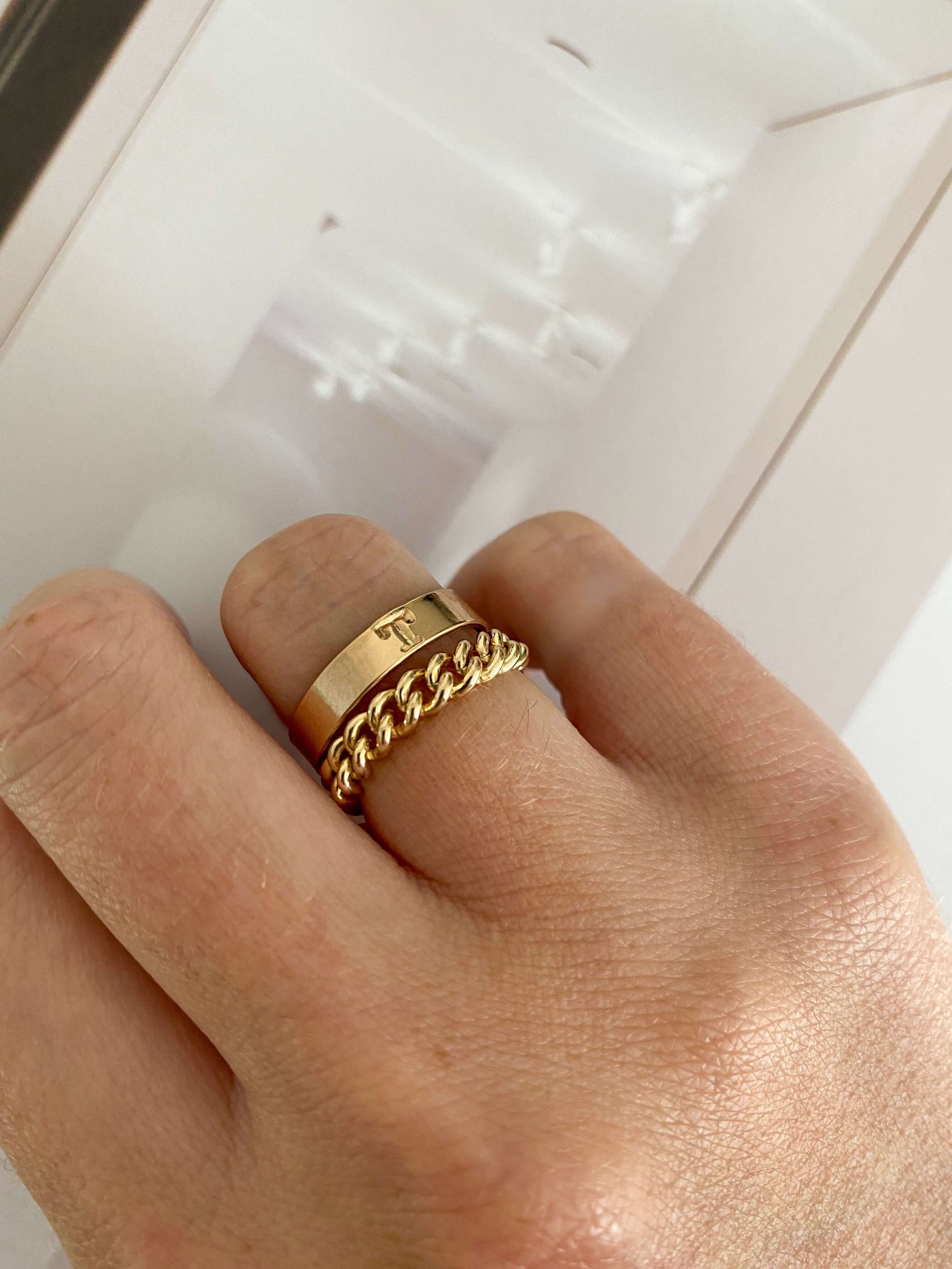 Typewriter Initial Ring – Rune and Light